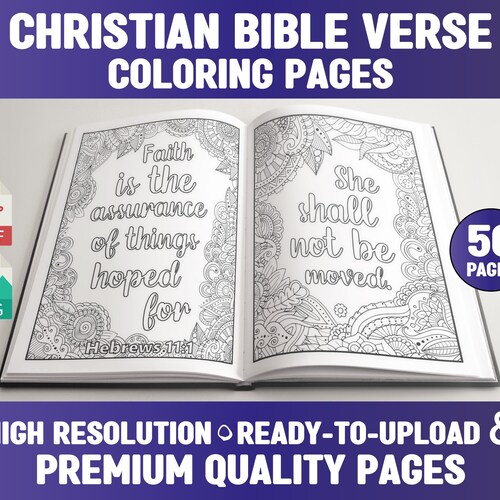 Kids Bible Verse Coloring Pages Christian Coloring Pages - Etsy