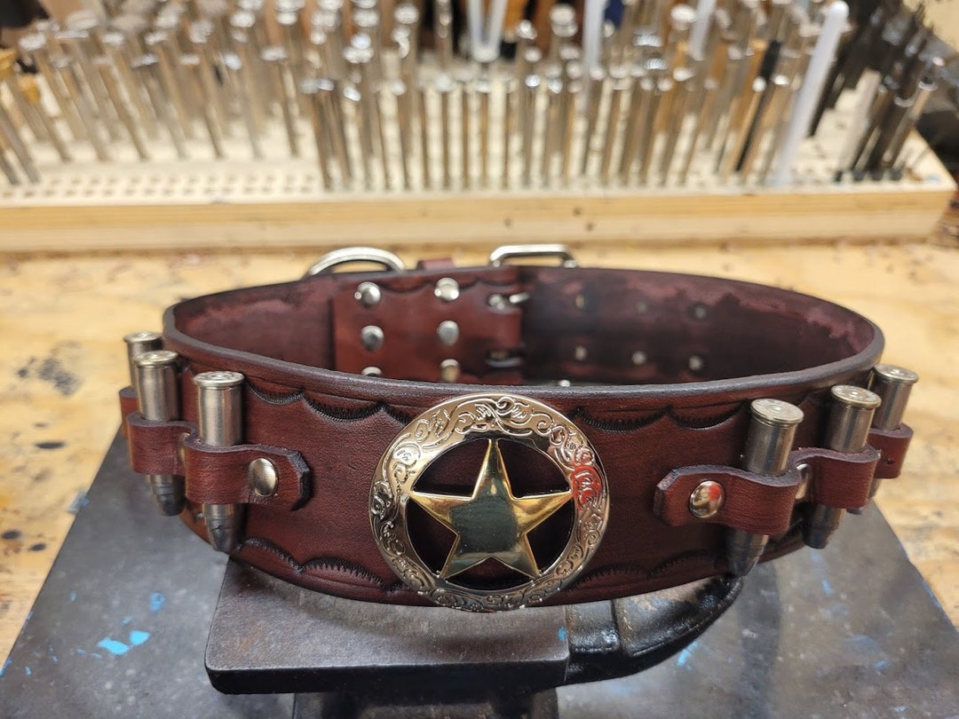 Dog Collar, Leather Dog Collar, Western Dog Collar, 2''inch Wide ...