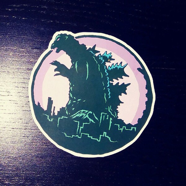 Godzilla Stickers - Etsy