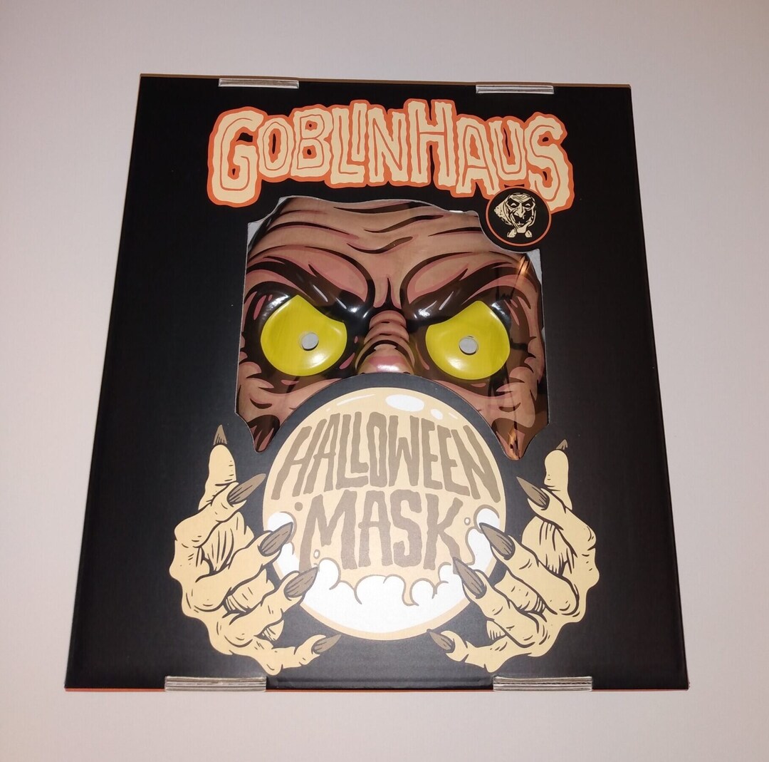 GOBLINHAUS Masks “the Lurker” (BOXED) - Vintage Style Plastic Halloween ...