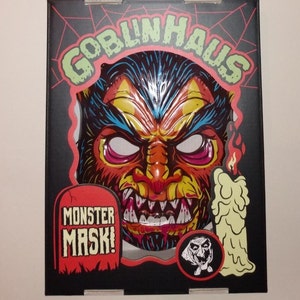 GOBLINHAUS Masks “fleabag” (BOXED) - Vintage Style Plastic Halloween ...