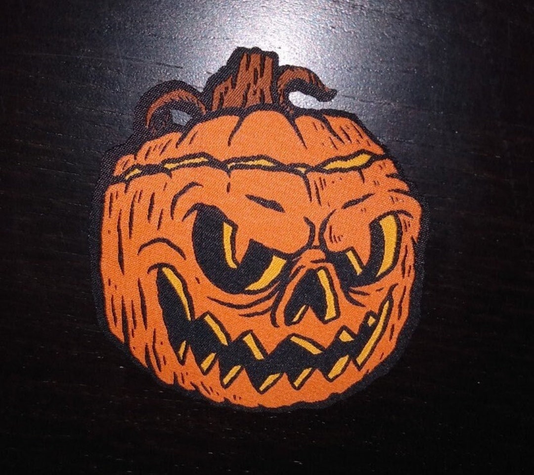 PATCH - Jack-o-lantern - HORROR / Halloween, Woven Patch - Iron-on Die ...