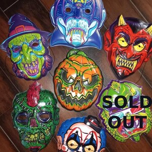 CHOOSE Any THREE (3) GOBLINHAUS Masks - Vintage Style Halloween Ben ...