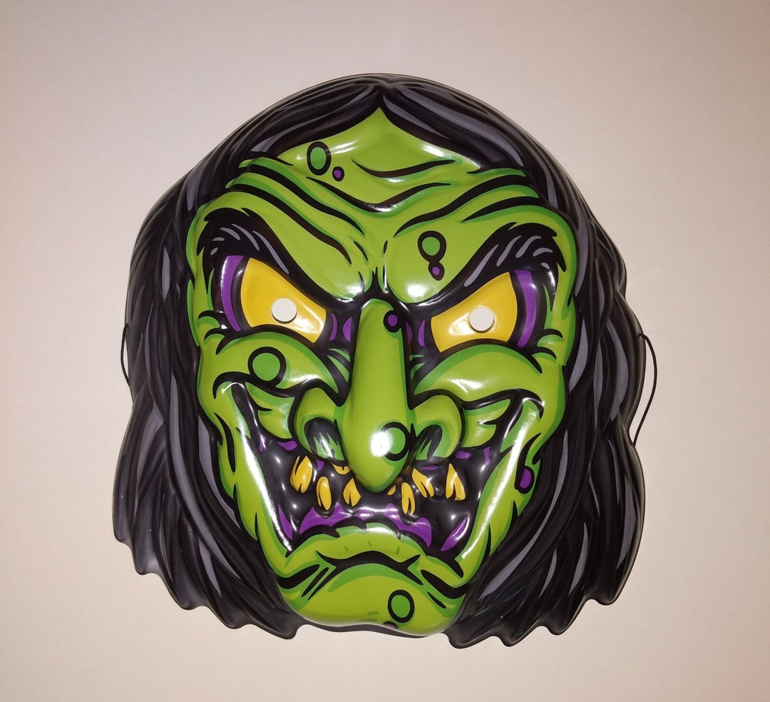 GOBLINHAUS Masks “sister Grim” - Vintage Style Plastic Halloween Mask ...
