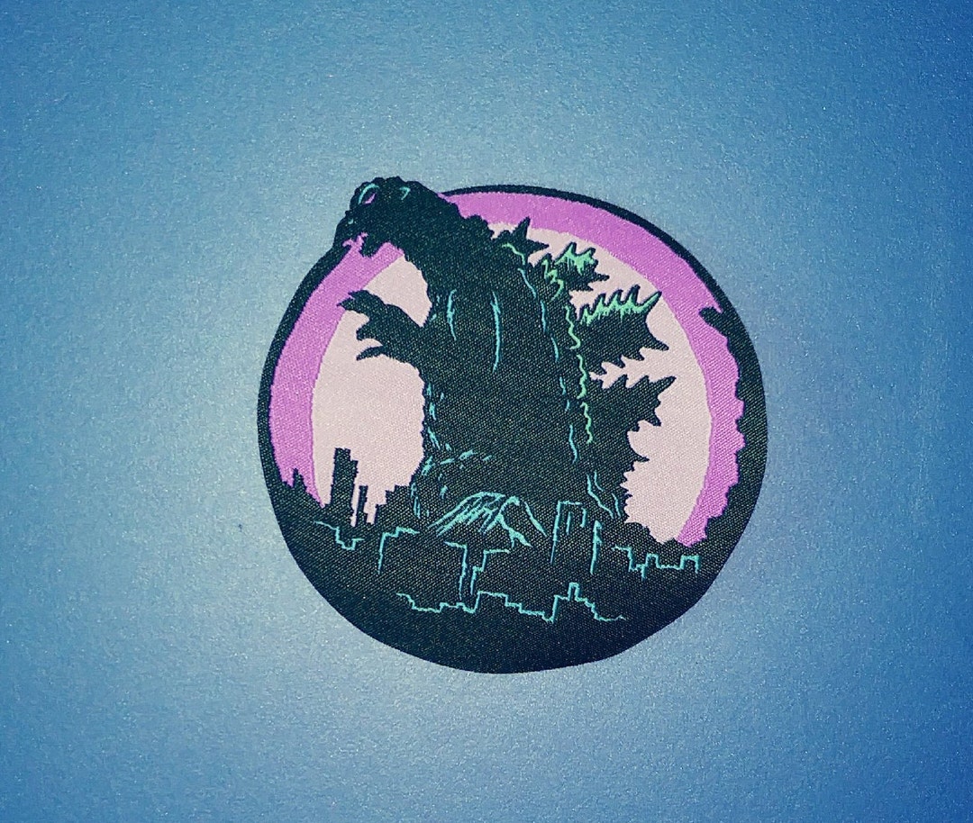 GODZILLA PATCH Gojira, Kaiju Movie Monster Woven Iron-on King of the ...