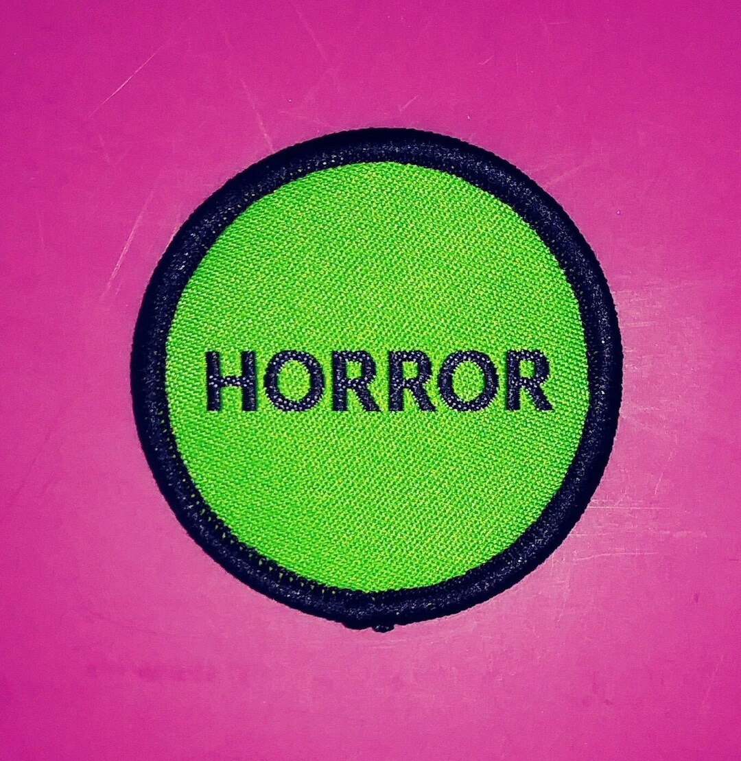 HORROR Section - Woven PATCH, Iron-on - VHS, 80s, Video Store, Tape ...