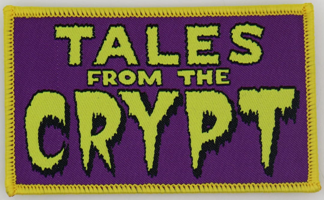 PATCH - Tales From the Crypt (woven) Yellow & Purple - Horror, Comedy, Cryptkeeper Keeper 80s - Etsy
