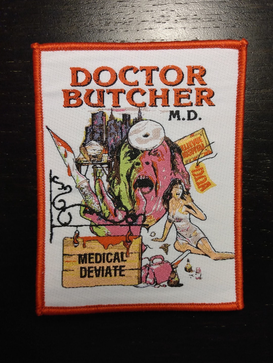 PATCH - Dr. Doctor Butcher M.D. - HORROR Woven, Iron on - Zombie ...