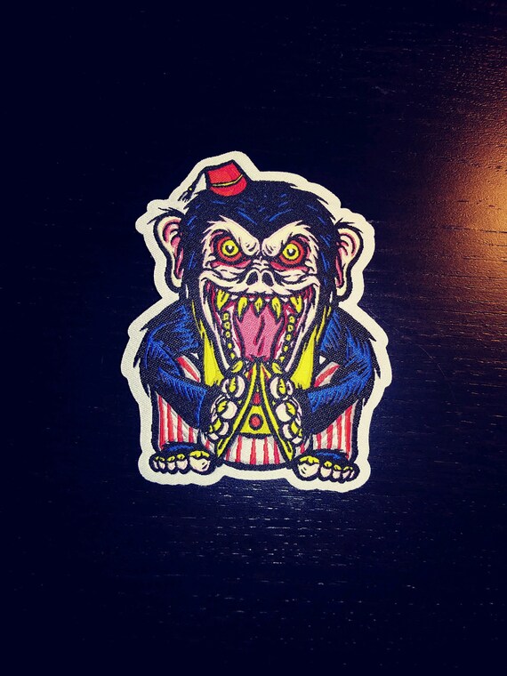 PATCH Evil Cymbal Monkey Scary Horror Woven Iron on Patch | Etsy