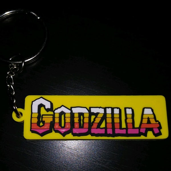 Godzilla Keychain - Etsy