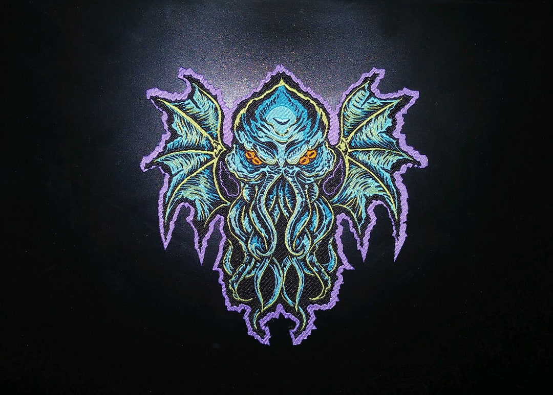 PATCH - Cthulhu - HORROR / Monster, Woven Patch - H.P. Lovecraft, Iron ...