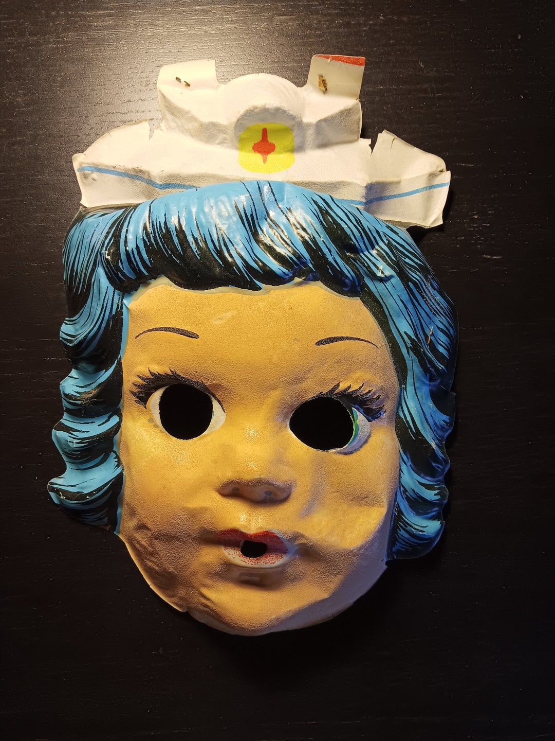 Vintage NURSE Halloween Mask. Child Size Plastic, Ben Cooper ...