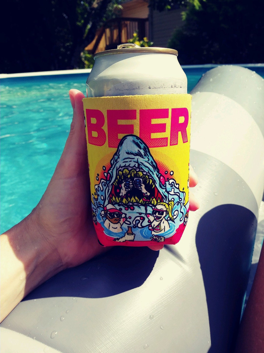 BEER SHARK - Can/bottle Holder- JAWS Great White Gore Horror Beach ...