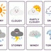 12 Weather Cards | Montessori Flashcards | Pre-school Cards | Rainbow ...