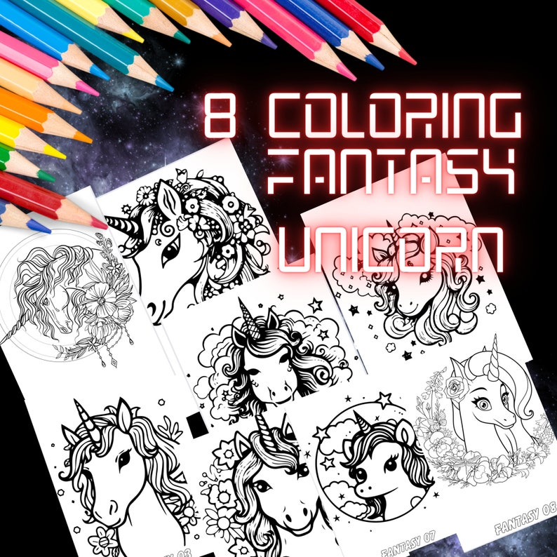 These 8 Fantasy Unicorn Coloring Pages Are Perfect for a Unicorn Party ...