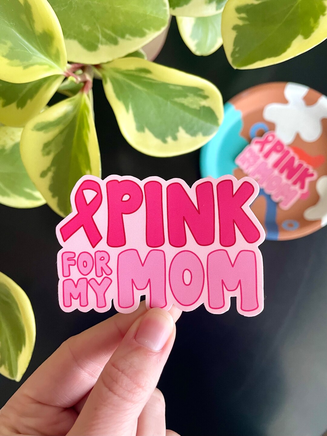 Pink for My Mom Sticker | Vinyl Laptop Sticker, Vinyl Water Bottle ...
