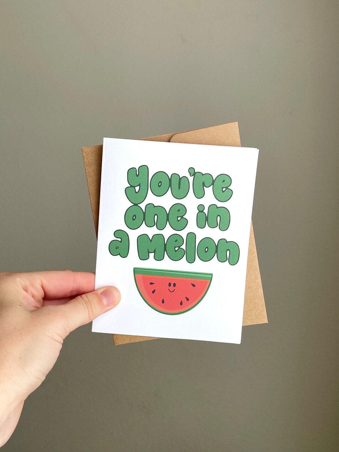 You’re One in a Melon Card | Gratitude Greeting Card, Greeting Card ...