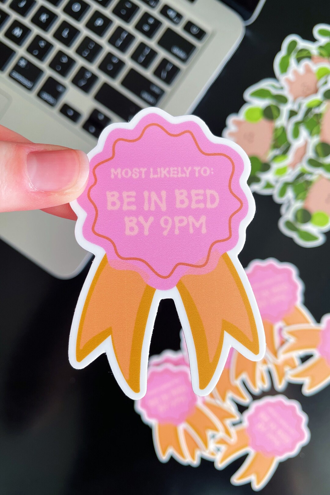 Most Likely To: Be in Bed by 9PM Award Sticker | Matte Vinyl Waterproof ...