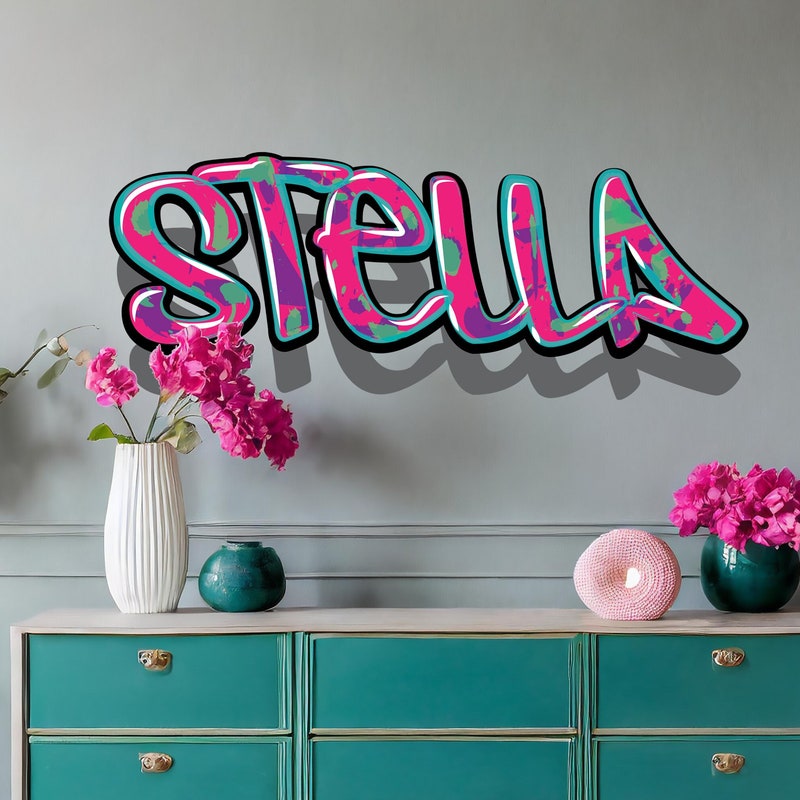 Graffiti 3d Name Wall Art - Etsy