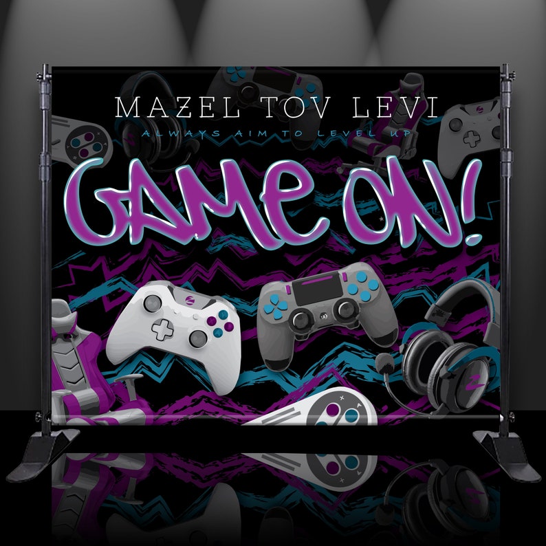 Gamer Backdrop Boys Birthday Party Celebration Event Decor - Etsy