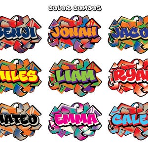 Personalized Graffiti Name Decal: Custom Kids Room Wall Art - Etsy