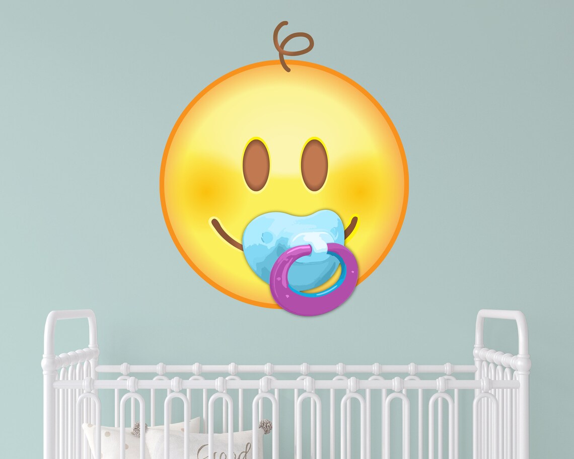 Baby Emoji Pacifier Removable Decal Nursery Art Graphic - Etsy