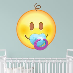 Baby Emoji Pacifier Removable Decal Nursery Art Graphic Nursery Room ...
