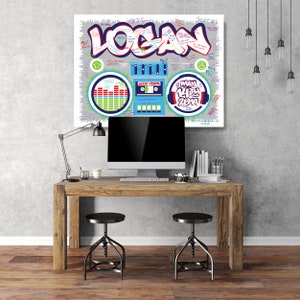 Graffiti Signable Memories Canvas Music Art Birthday Party Event Decor ...