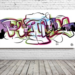 Custom Philadelphia Graffiti Art Custom Graffiti Canvas Art Living Room ...