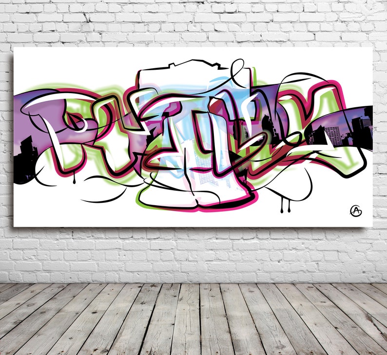 Custom Philadelphia Graffiti Art Custom Graffiti Canvas Art - Etsy