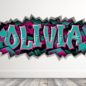 Graffiti Name Decal - Personalized Street Art Sticker - Cool Urban ...