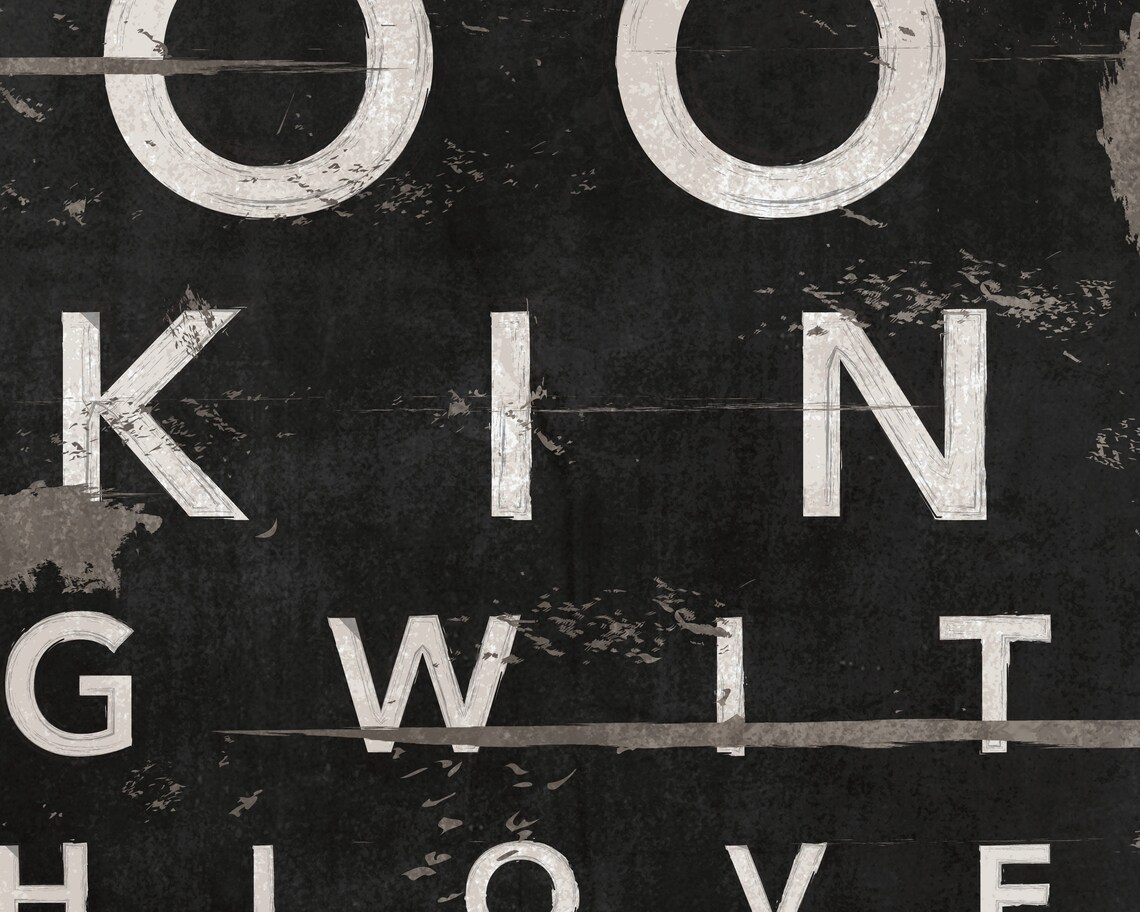 Custom Farmhouse Eye Chart: Personalized Family Name Canvas Art - Etsy