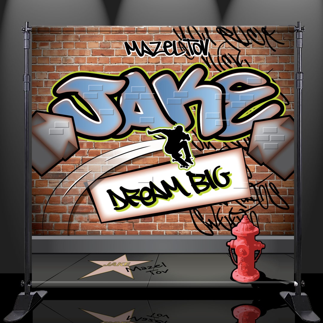 Large Banner Bar Mitzvah Backdrop Bar Mitzvah Banner Custom Event ...