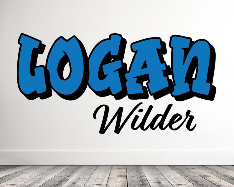 Personalized Graffiti Name Wall Decal: Urban Style Kids Room Decor - Etsy