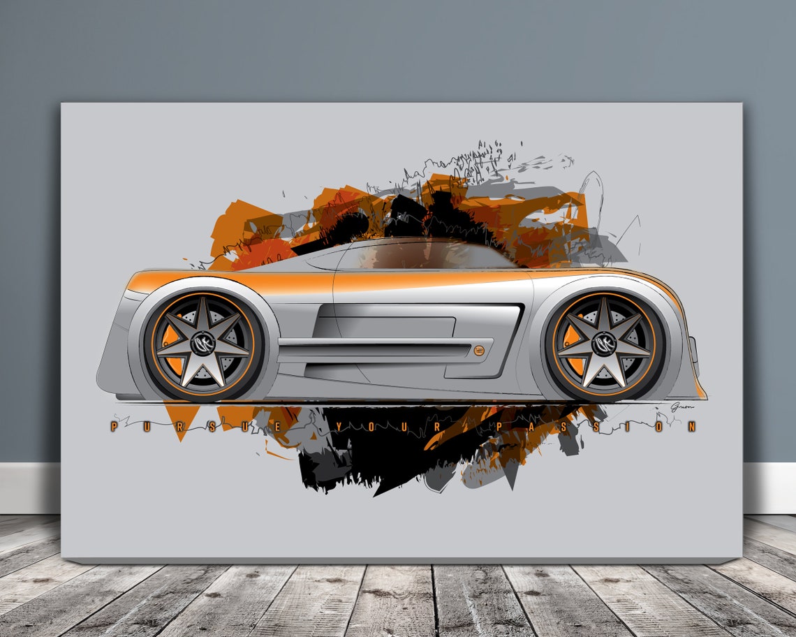Supercar Art Modern Muscle Car Art Custom Canvas Boys Room | Etsy