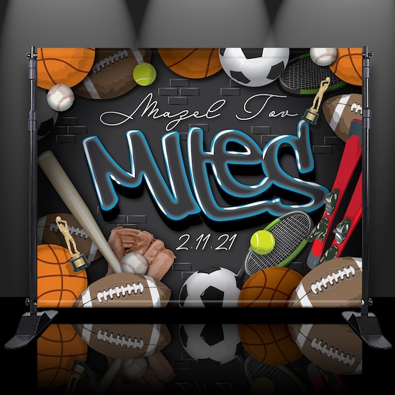 Celebration Sports Custom Birthday Party Backdrop Sports | Etsy