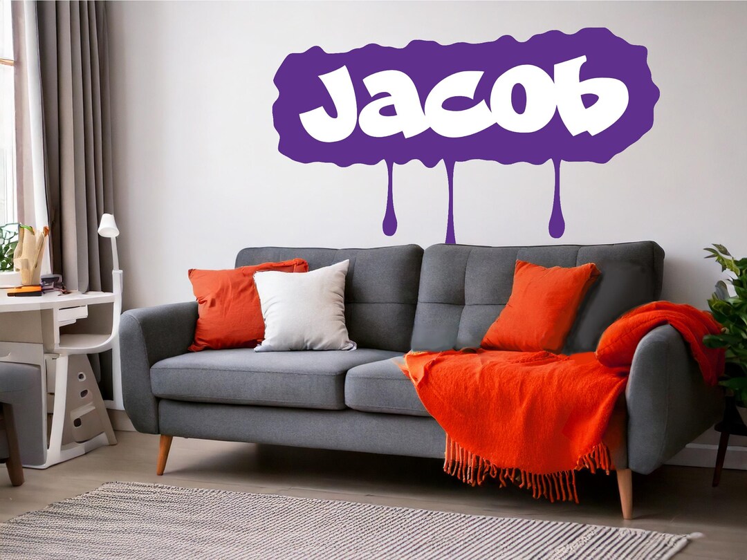 Name Drip Decal - Personalized Graffiti Art Sticker - Boys Room Urban ...