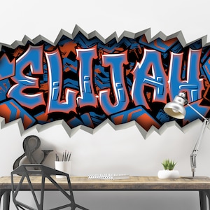 Graffiti Name Decal - Personalized Street Art Sticker - Cool Urban ...