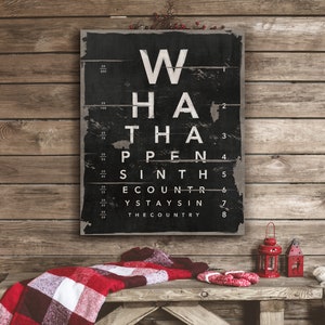 Custom Farmhouse Eye Chart: Personalized Family Name Canvas Art - Etsy