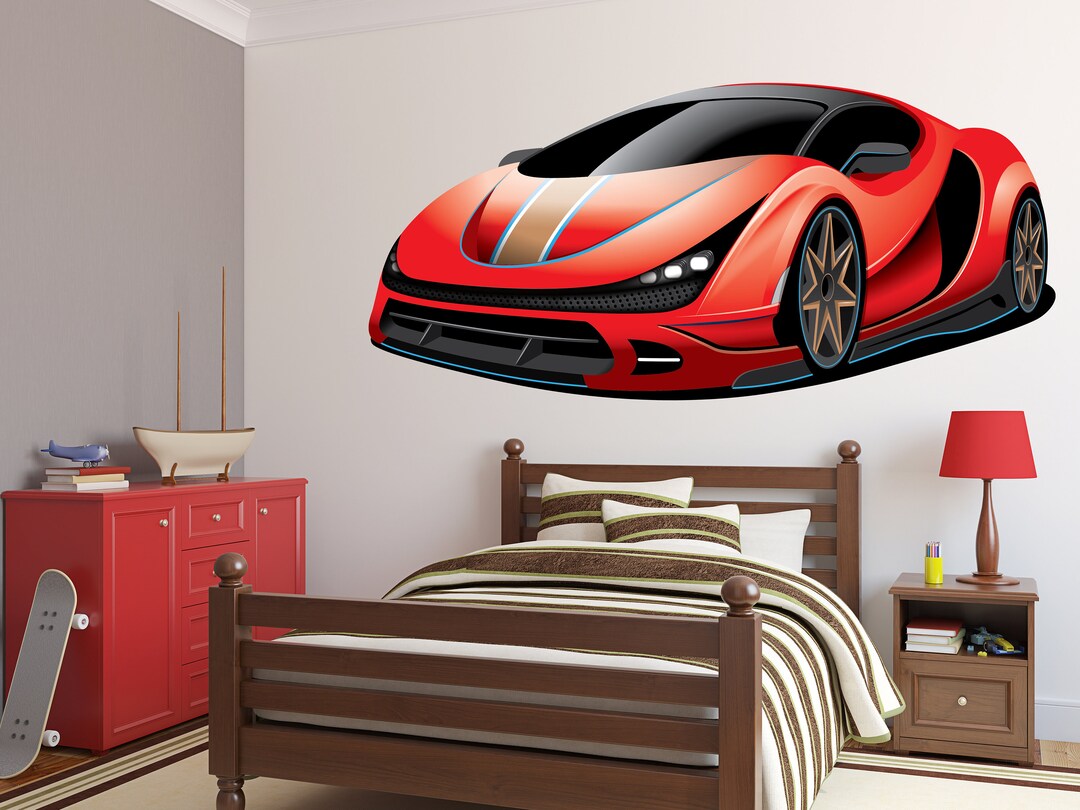 Supercar Removable Wall Decal - Etsy