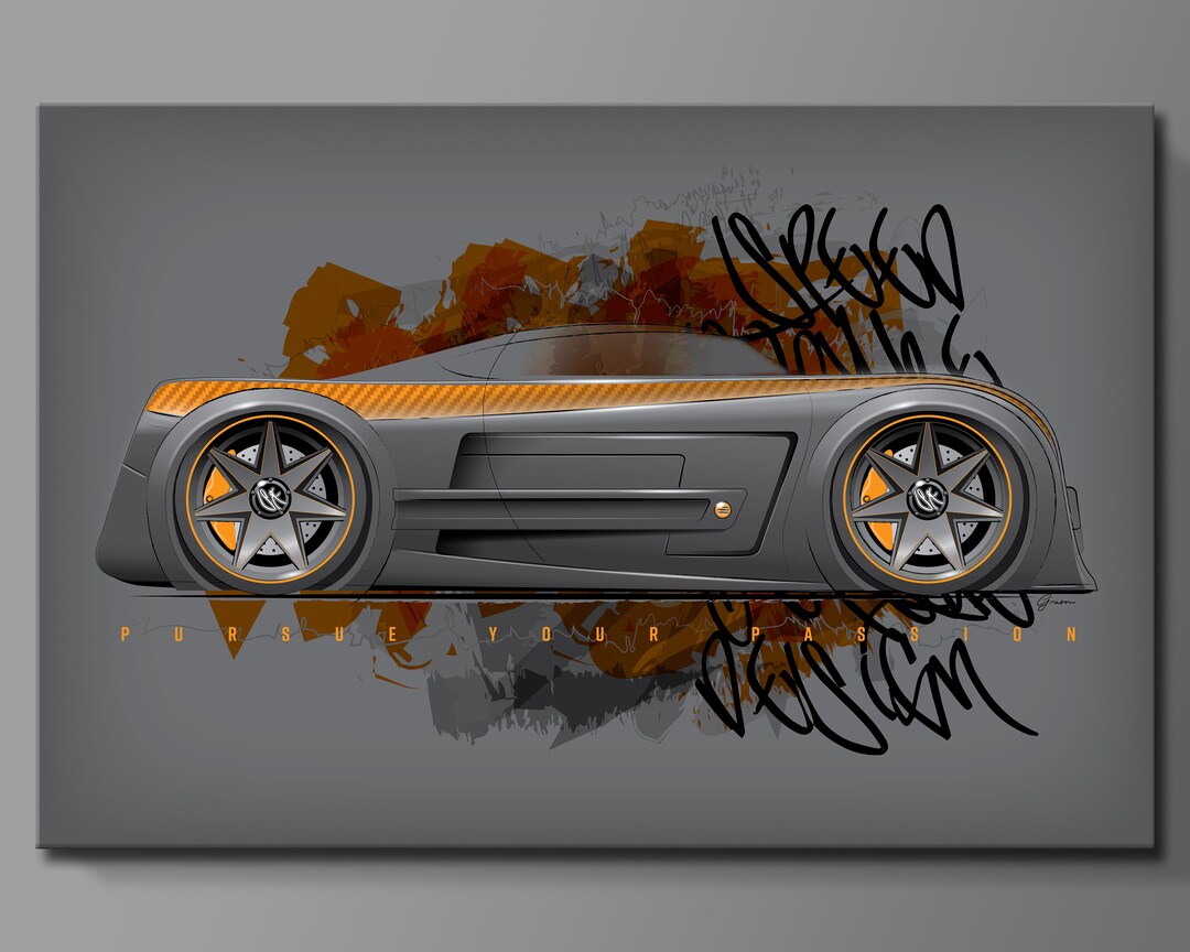Supercar Art Modern Muscle Car Art Custom Canvas Boys Room Decor Garage ...