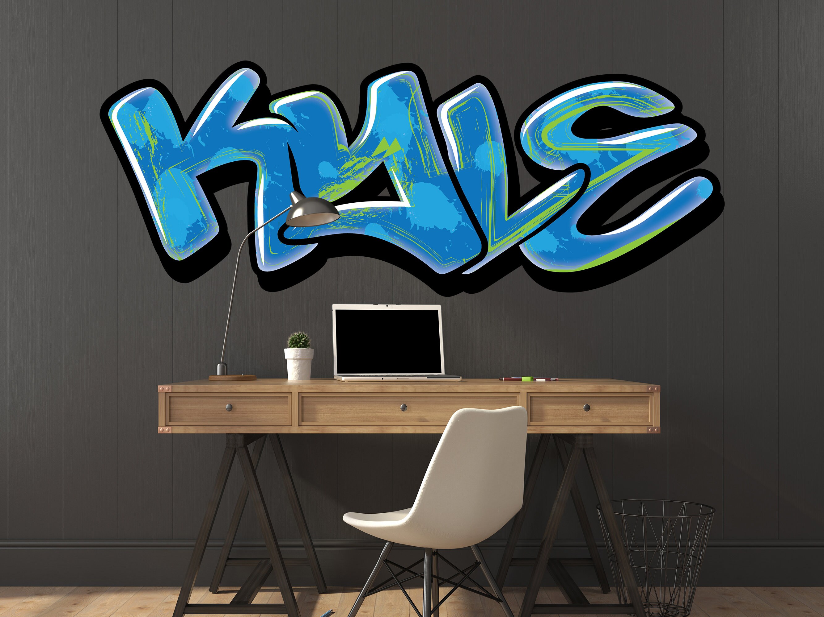 Name Graffiti Splatter With Shadow 3D Wall Decal Custom Color - Etsy