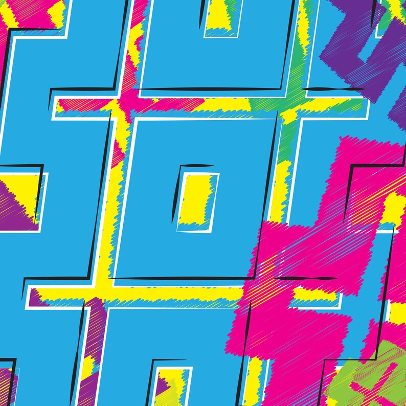 Hashtag Pop Art Coloful Canvas Graphic Design Modern Art Pop | Etsy