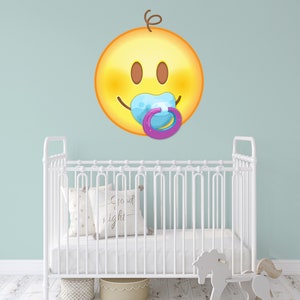 Baby Emoji Pacifier Removable Decal Nursery Art Graphic Nursery Room ...