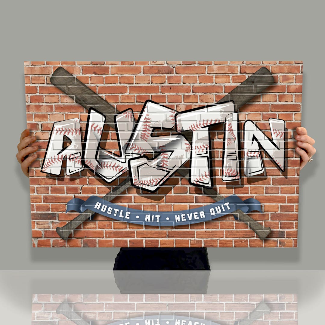 Graffiti Baseball Boys Room Baseball Mom Kids Room Decor Canvas Art ...