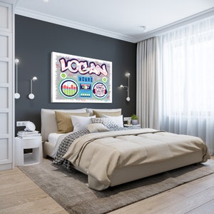 Graffiti Signable Memories Canvas Music Art Birthday Party Event Decor ...