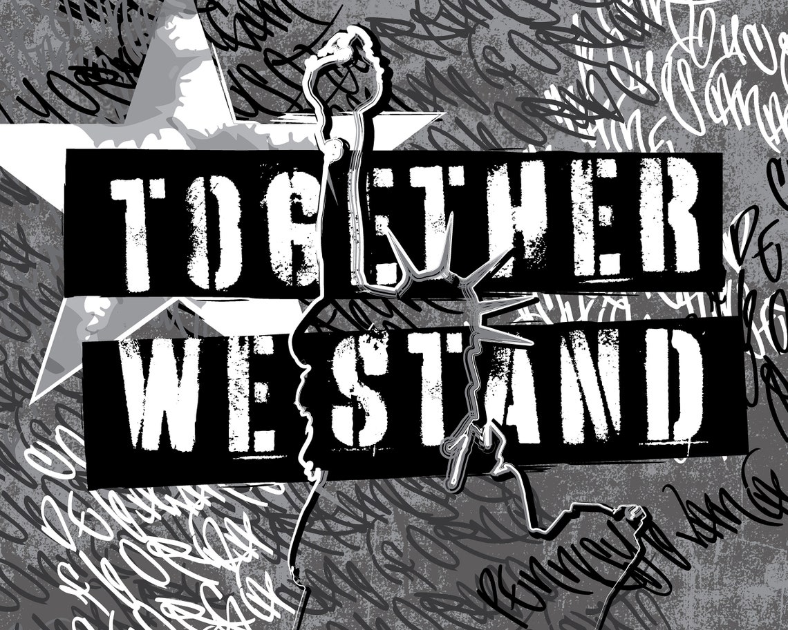Together We Stand Graffiti USA Pop Art Canvas Living Room - Etsy