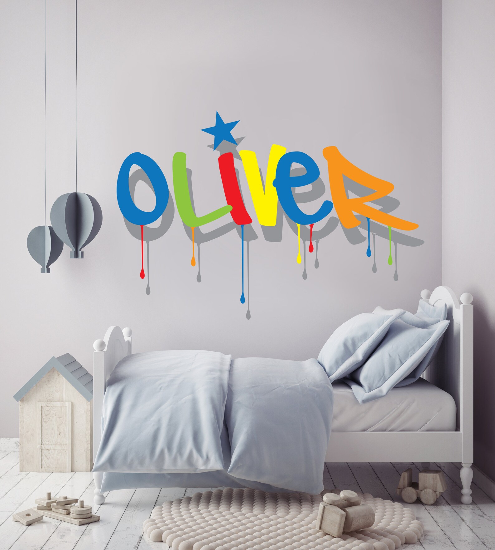 Graffiti Name Drip Removable Wall Decal Girls Room Tik Tok - Etsy