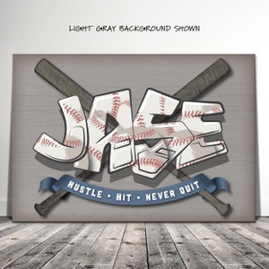 Graffiti Baseball Boys Room Baseball Mom Kids Room Decor Canvas Art ...