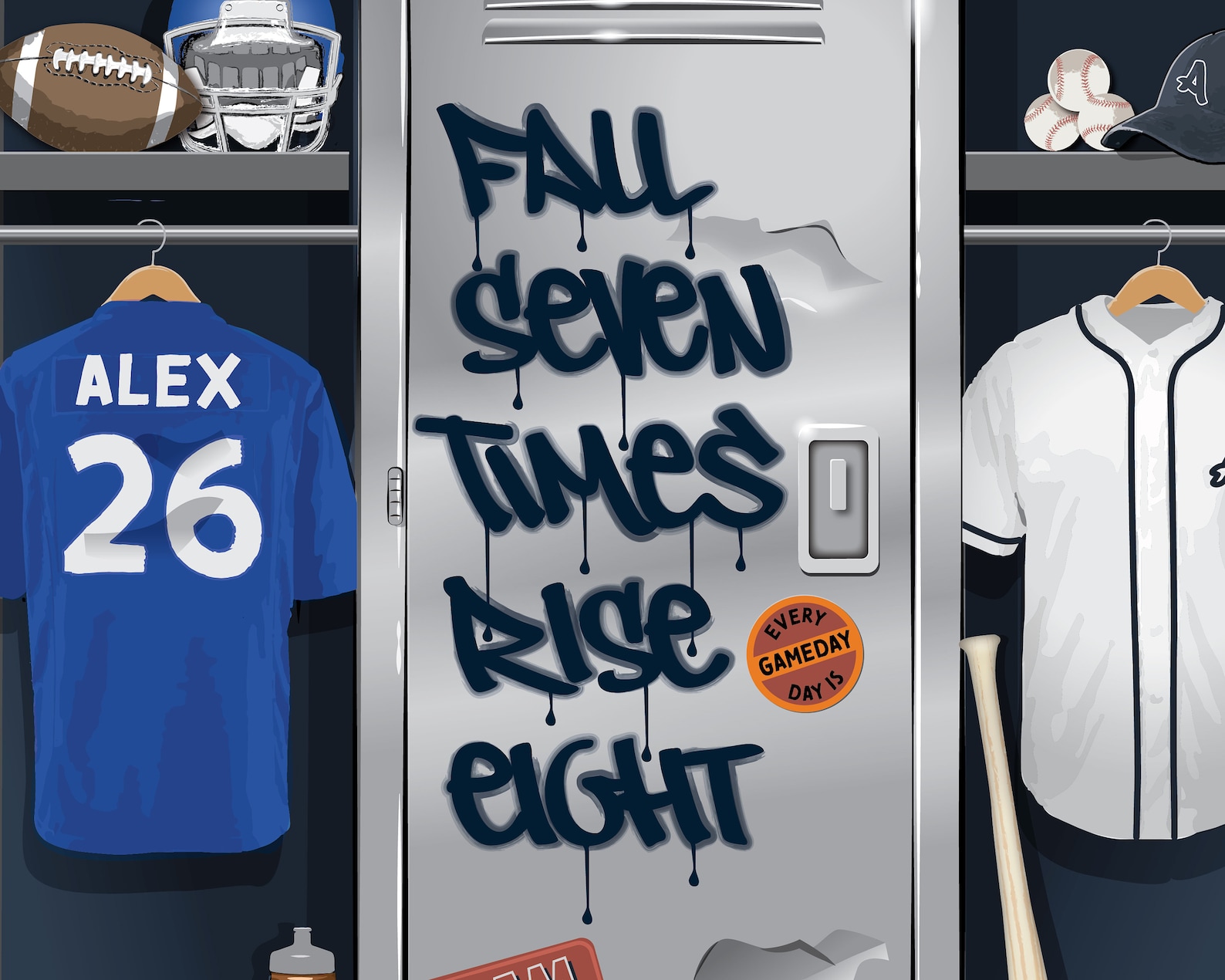 Custom Locker Sports Canvas Art Personalized Gift for Boys Room Decor ...